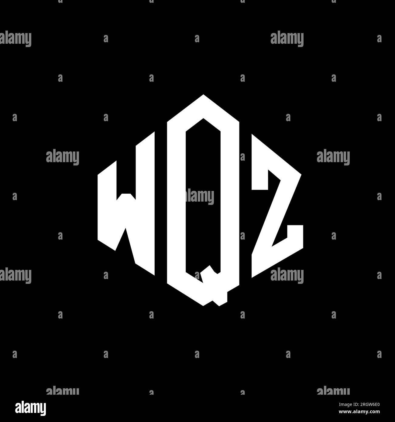 WQZ letter logo design with polygon shape. WQZ polygon and cube shape ...