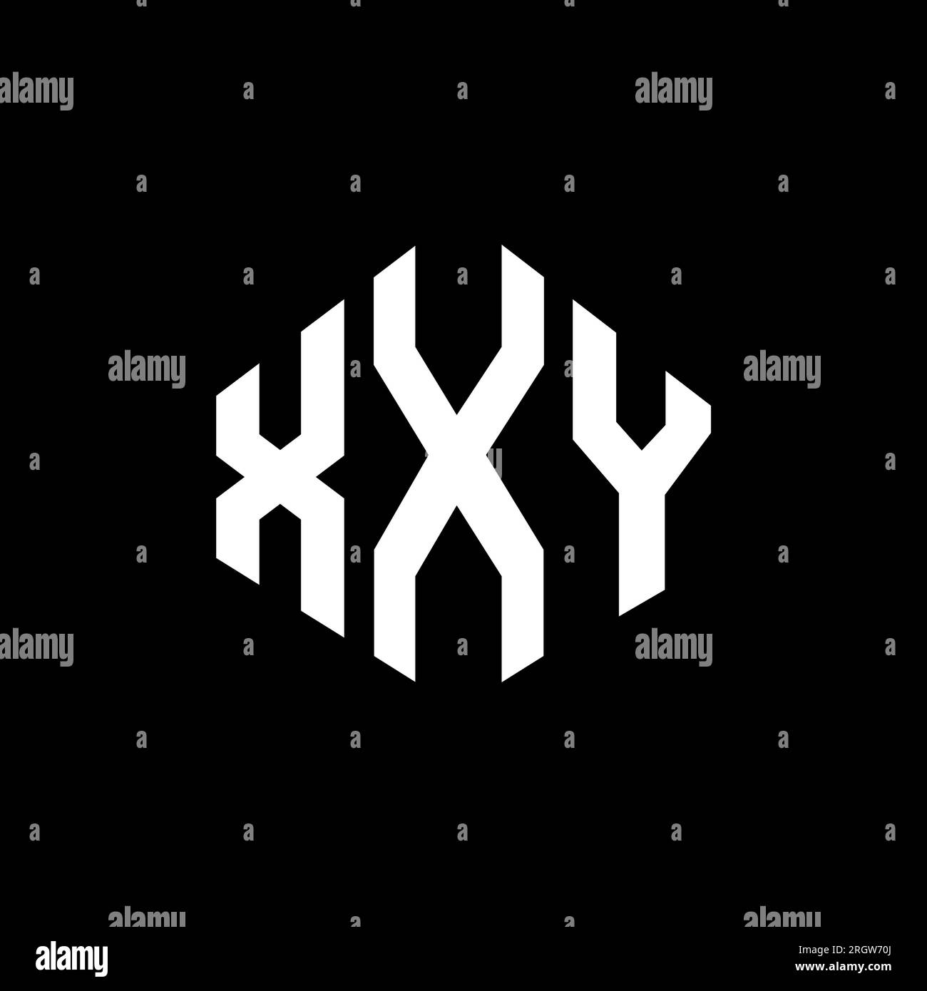 XXY letter logo design with polygon shape. XXY polygon and cube shape ...