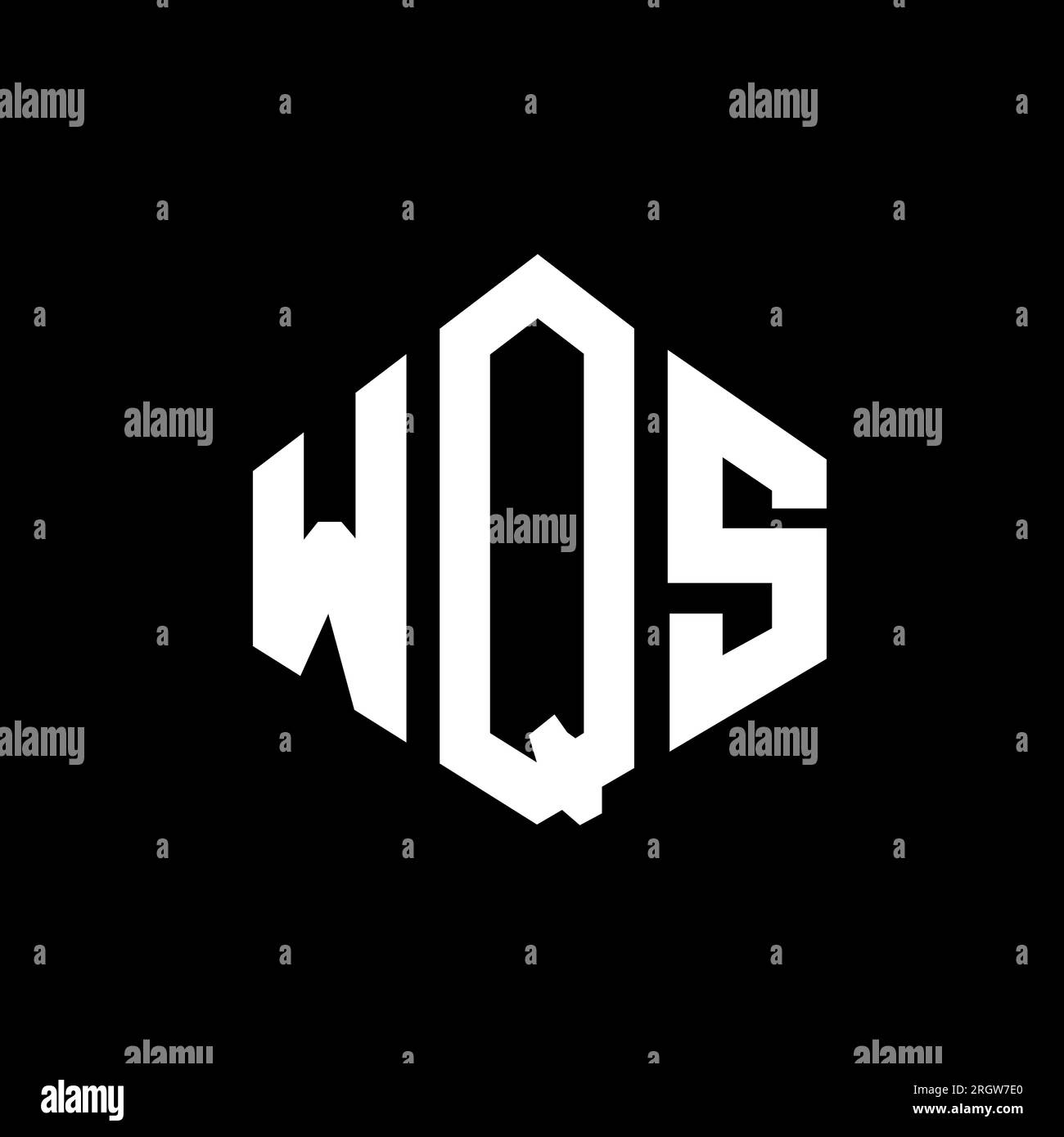 WQS letter logo design with polygon shape. WQS polygon and cube shape ...