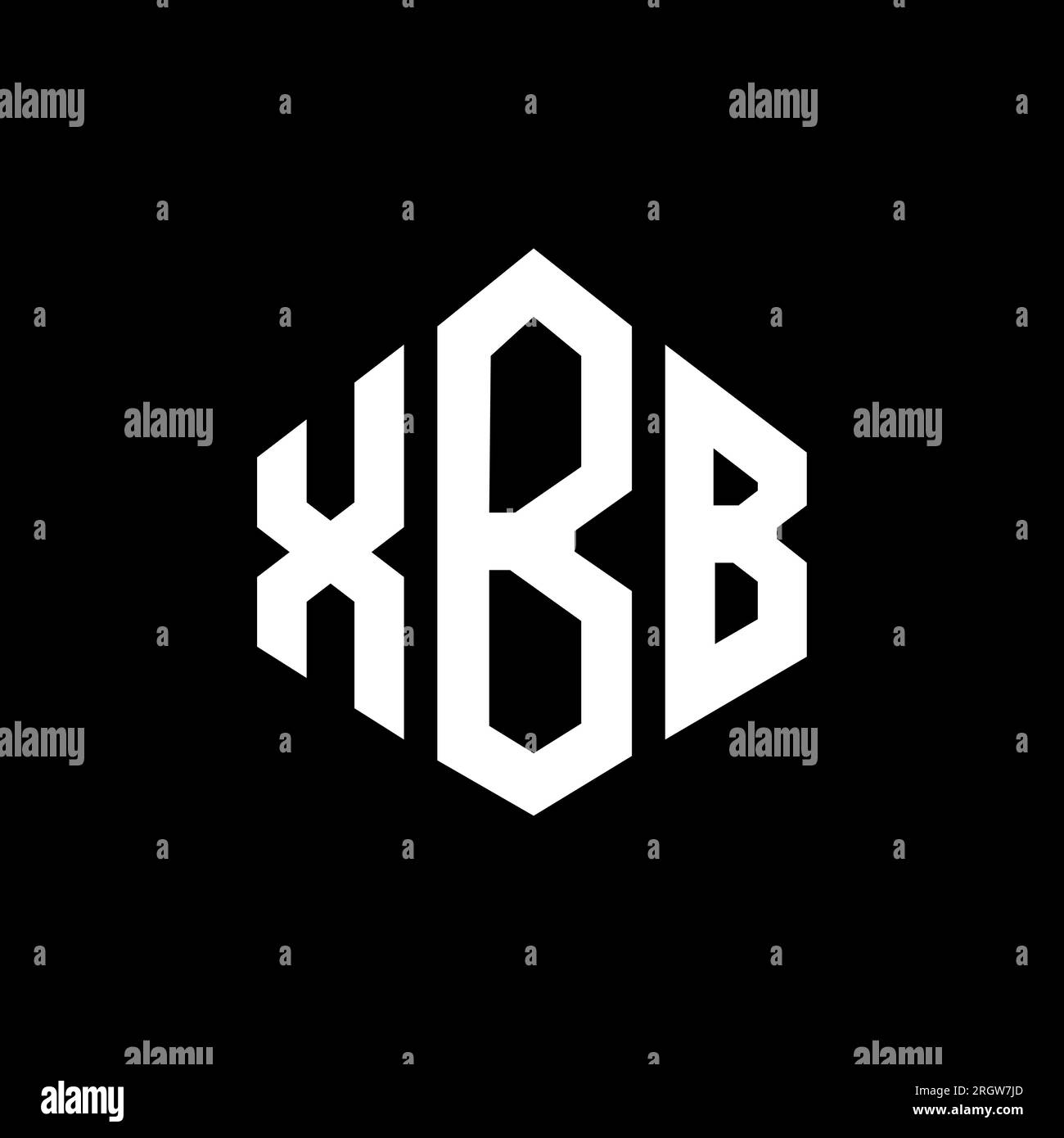 XBB letter logo design with polygon shape. XBB polygon and cube shape ...