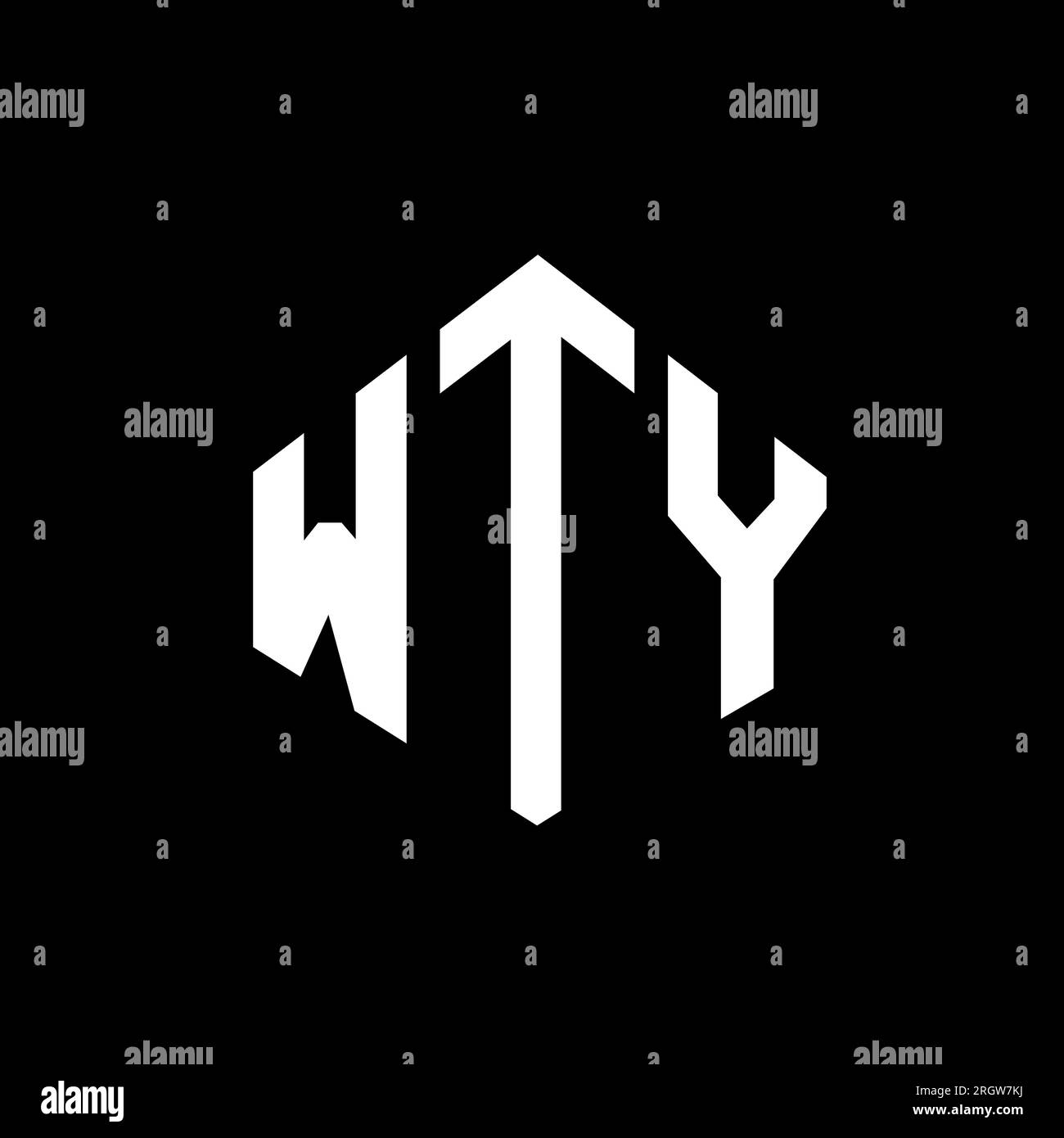 WTY letter logo design with polygon shape. WTY polygon and cube shape ...