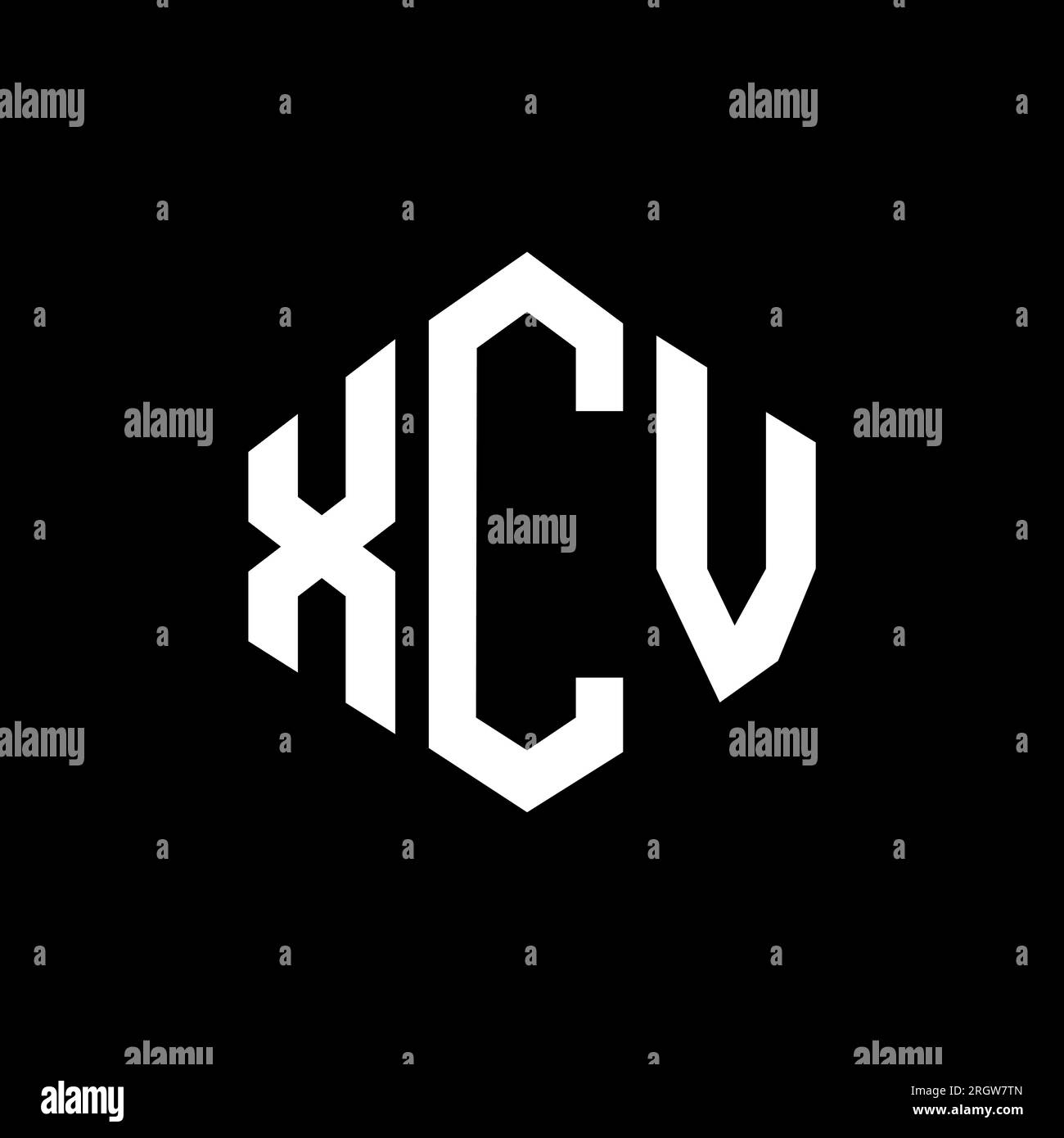 XCV letter logo design with polygon shape. XCV polygon and cube shape ...