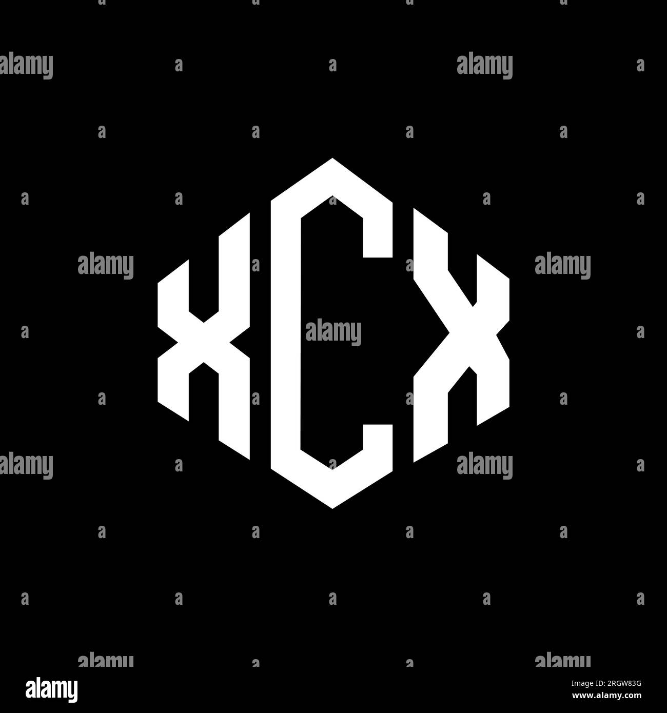 XCX letter logo design with polygon shape. XCX polygon and cube shape ...