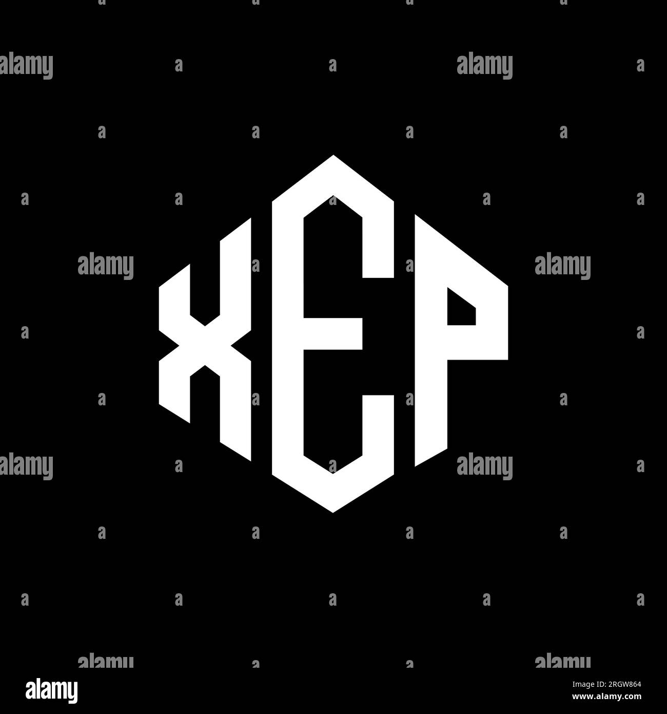 XEP letter logo design with polygon shape. XEP polygon and cube shape logo design. XEP hexagon ...