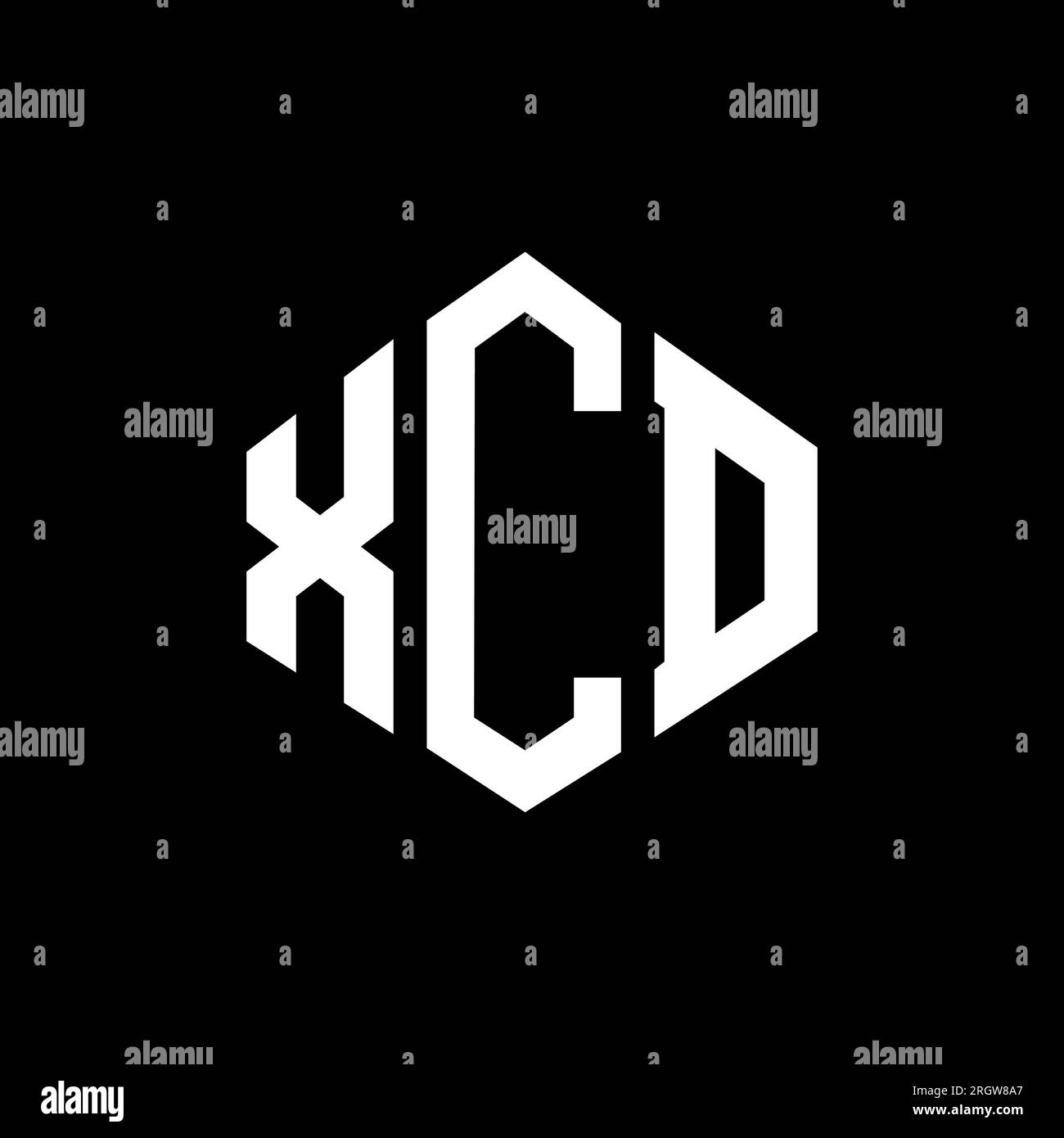 XCD letter logo design with polygon shape. XCD polygon and cube shape ...