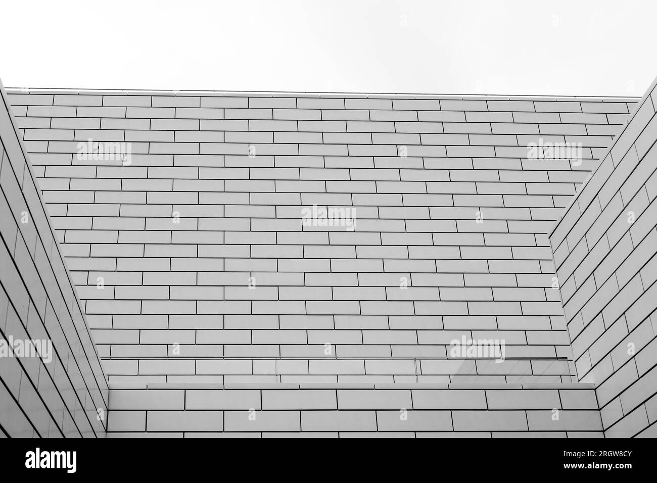 Black and white tone, Abstract architectural detail of modern white ...