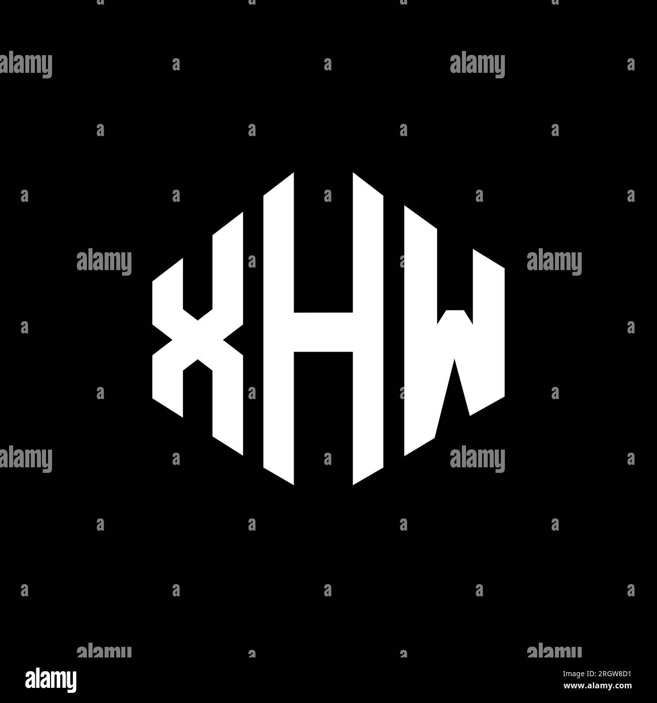 XHW letter logo design with polygon shape. XHW polygon and cube shape ...