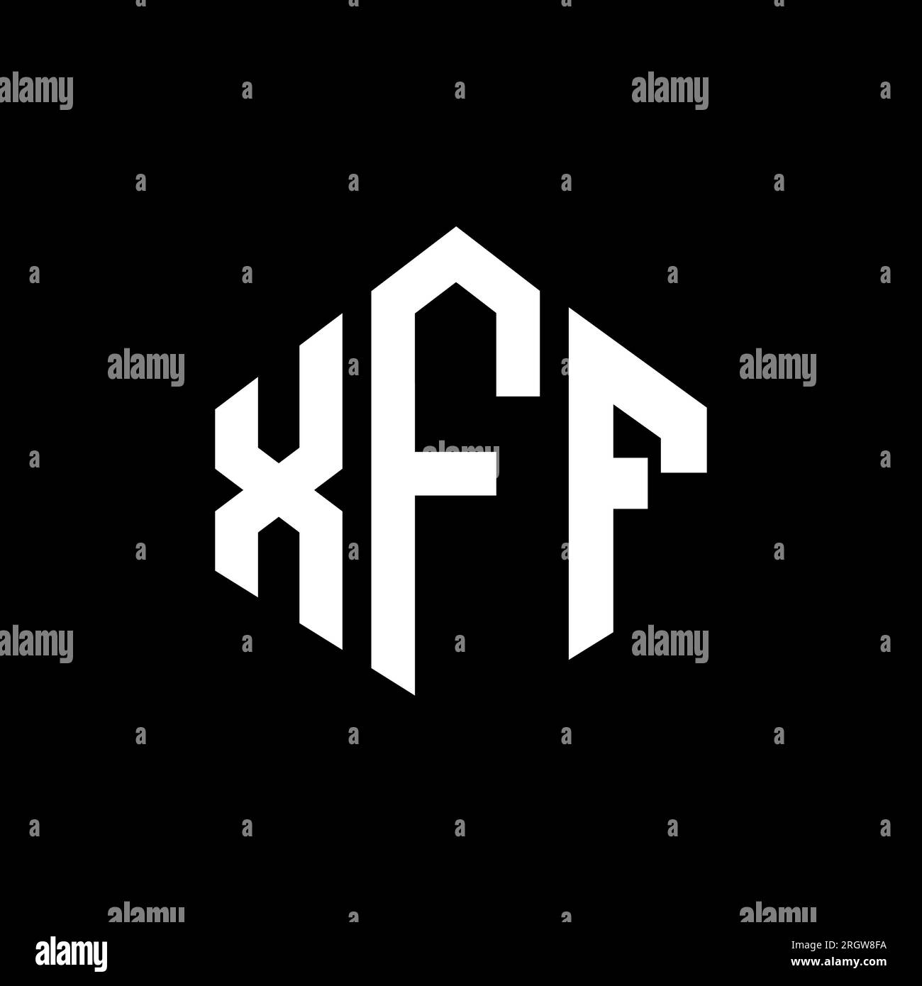 XFF letter logo design with polygon shape. XFF polygon and cube shape ...