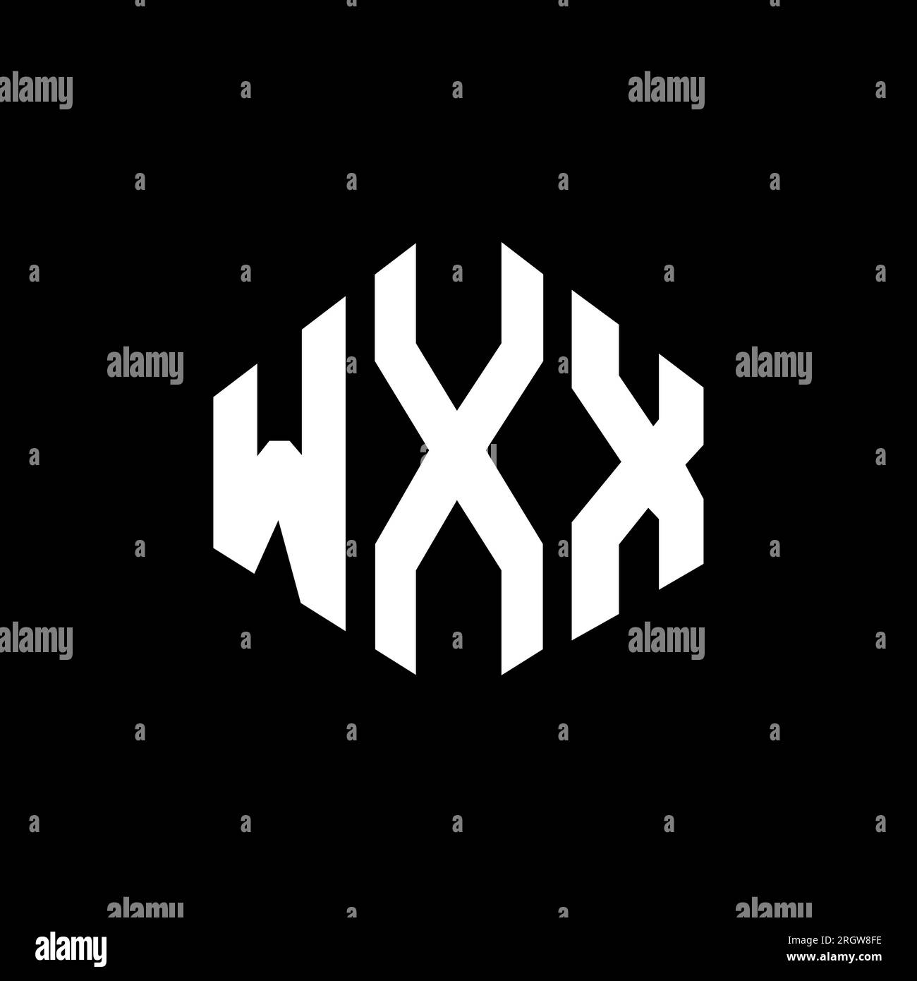WXX letter logo design with polygon shape. WXX polygon and cube shape ...