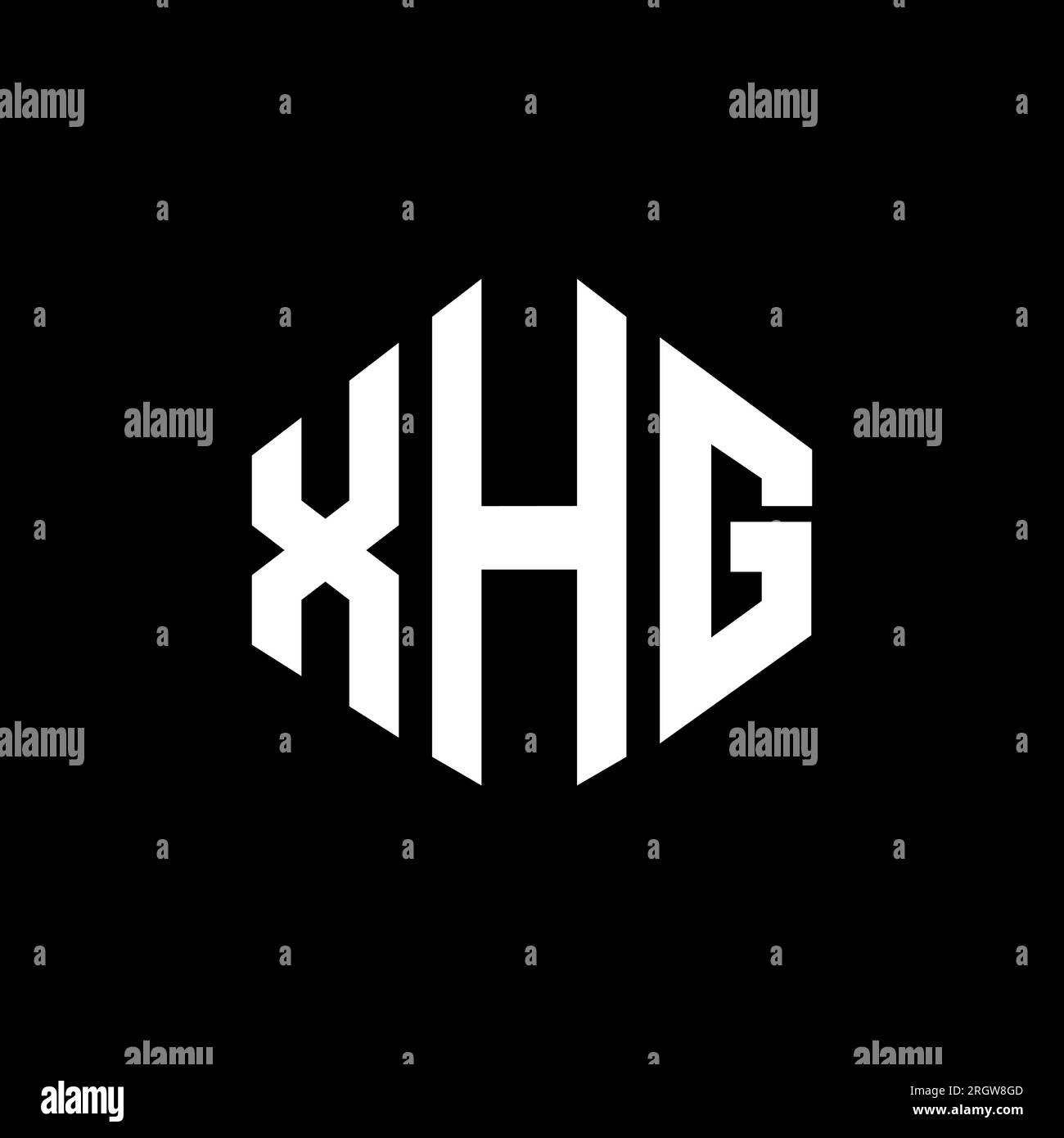 XHG letter logo design with polygon shape. XHG polygon and cube shape ...