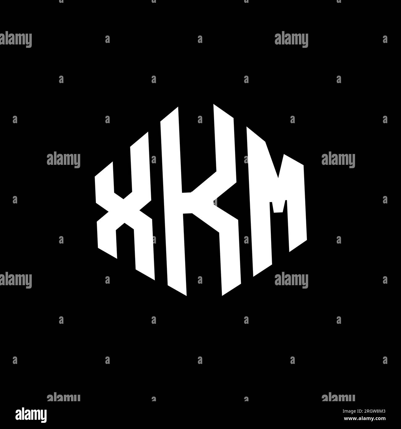XKM letter logo design with polygon shape. XKM polygon and cube shape ...