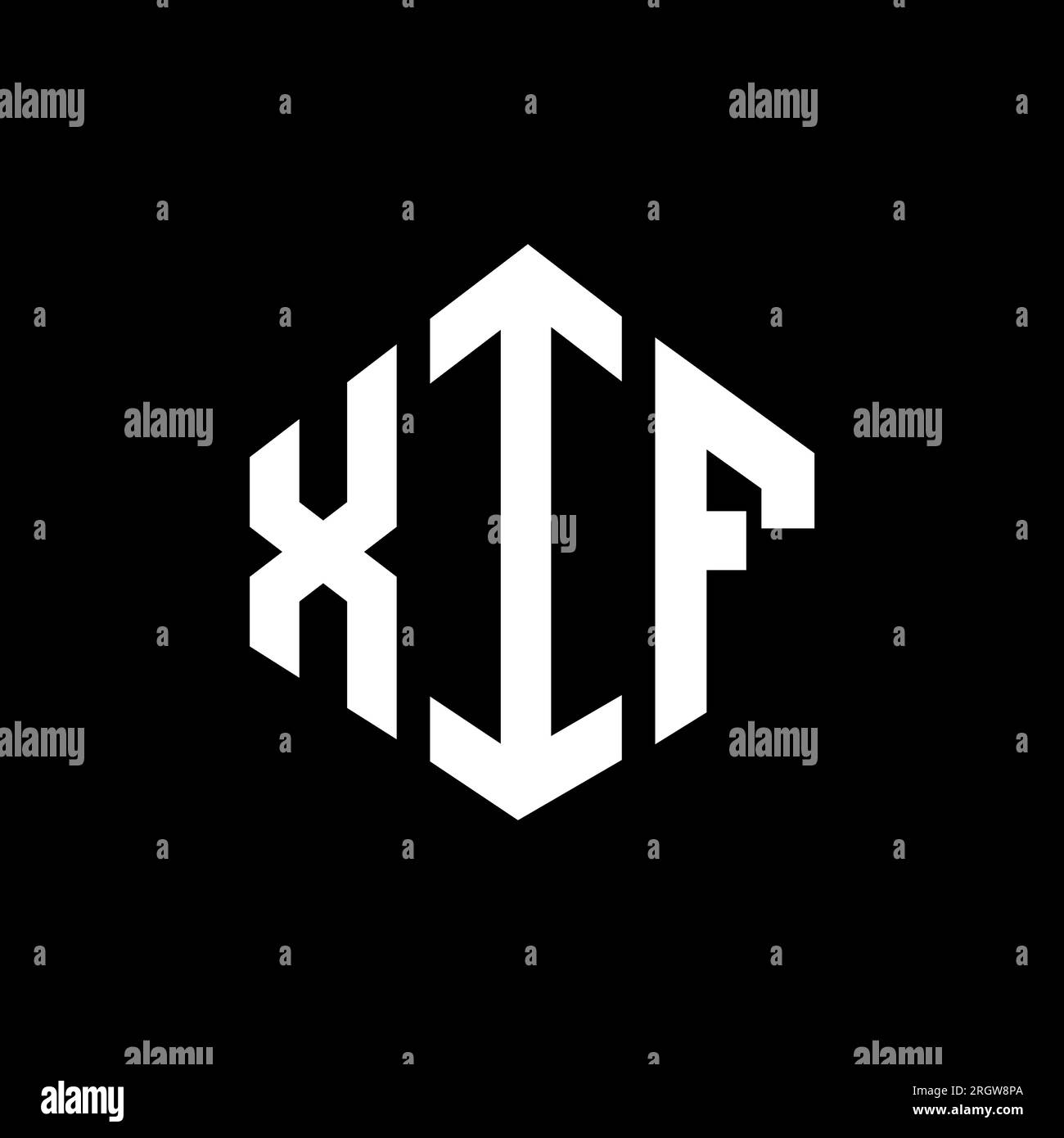 XIF letter logo design with polygon shape. XIF polygon and cube shape ...