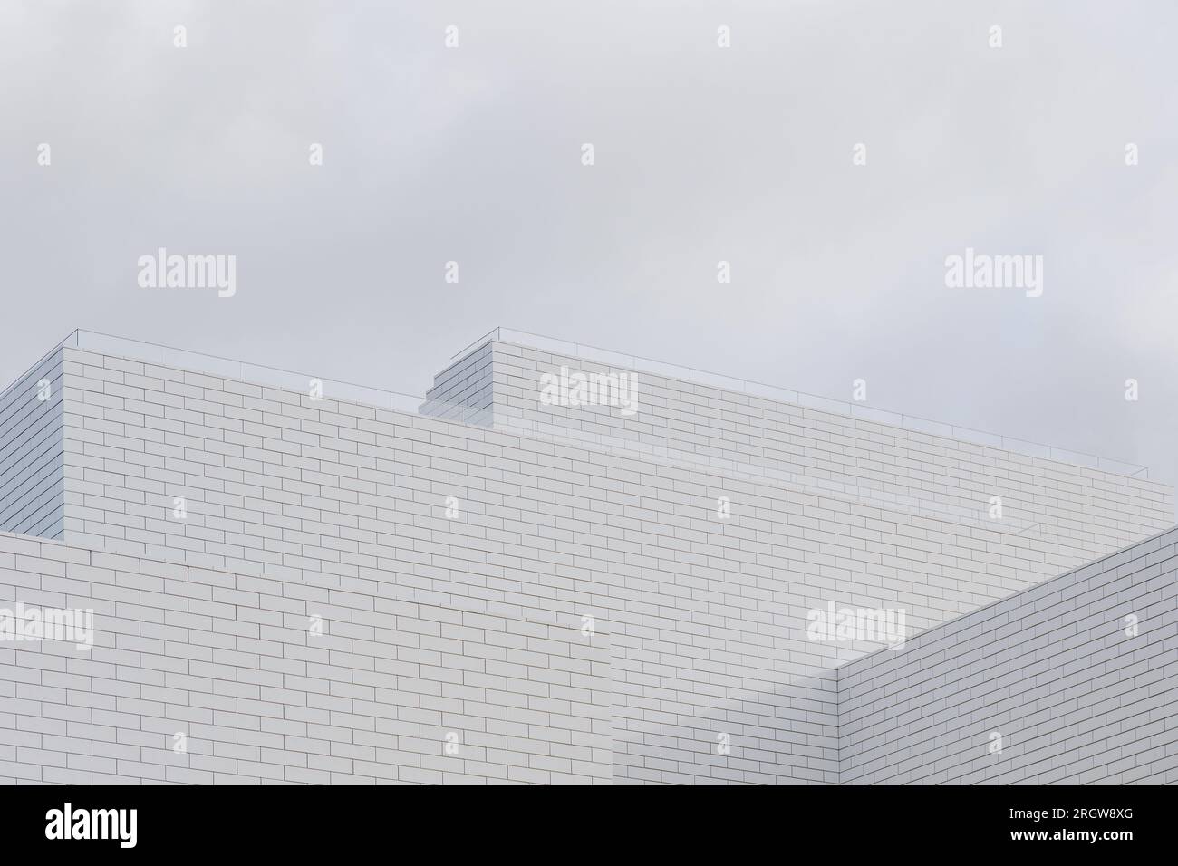 Black and white tone, Abstract architectural detail of modern white ...