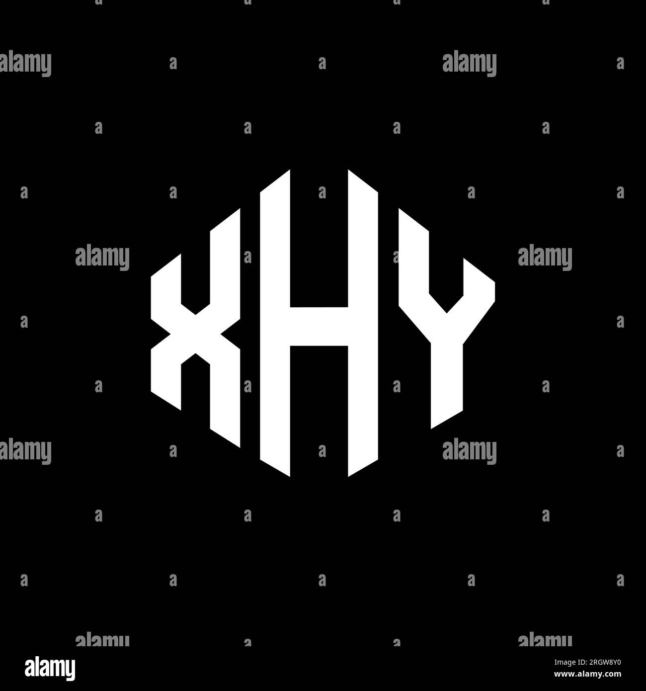 XHY letter logo design with polygon shape. XHY polygon and cube shape ...