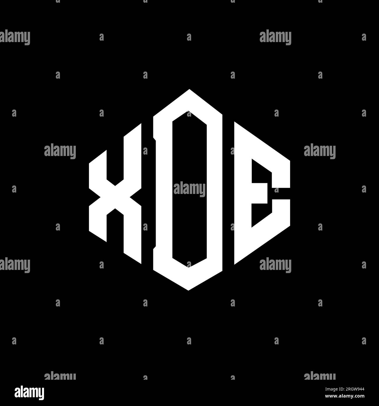 XDE letter logo design with polygon shape. XDE polygon and cube shape ...