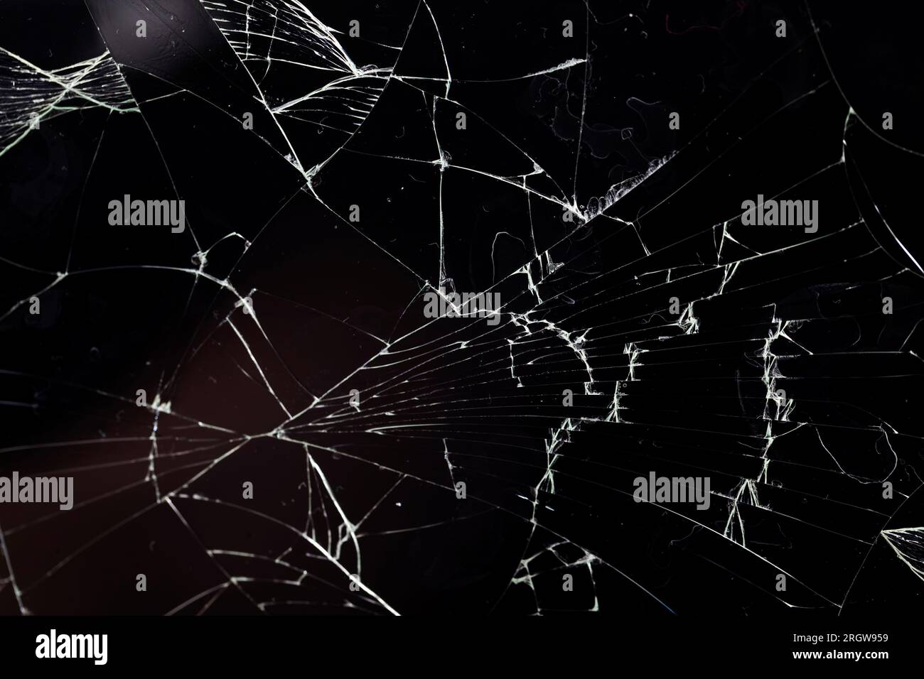 old broken glass with cracks and various stains and dirt Stock Photo ...