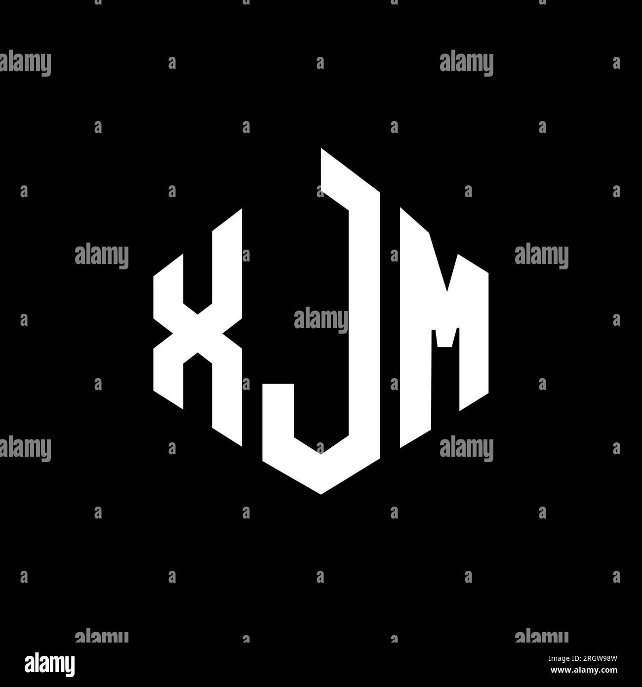 XJM letter logo design with polygon shape. XJM polygon and cube shape ...