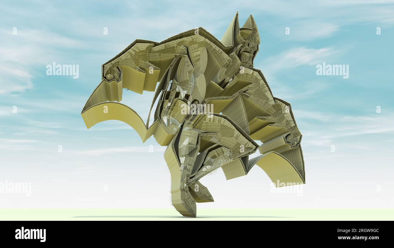 Illustration of Batman, friends, and foes Stock Photo - Alamy