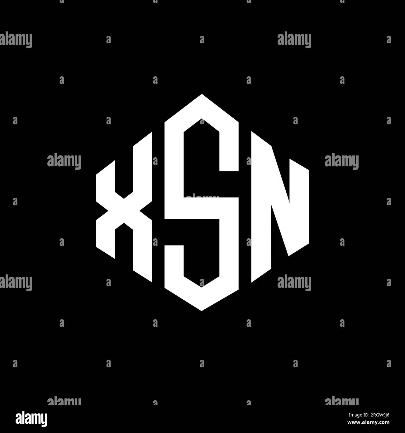 XSN letter logo design with polygon shape. XSN polygon and cube shape ...