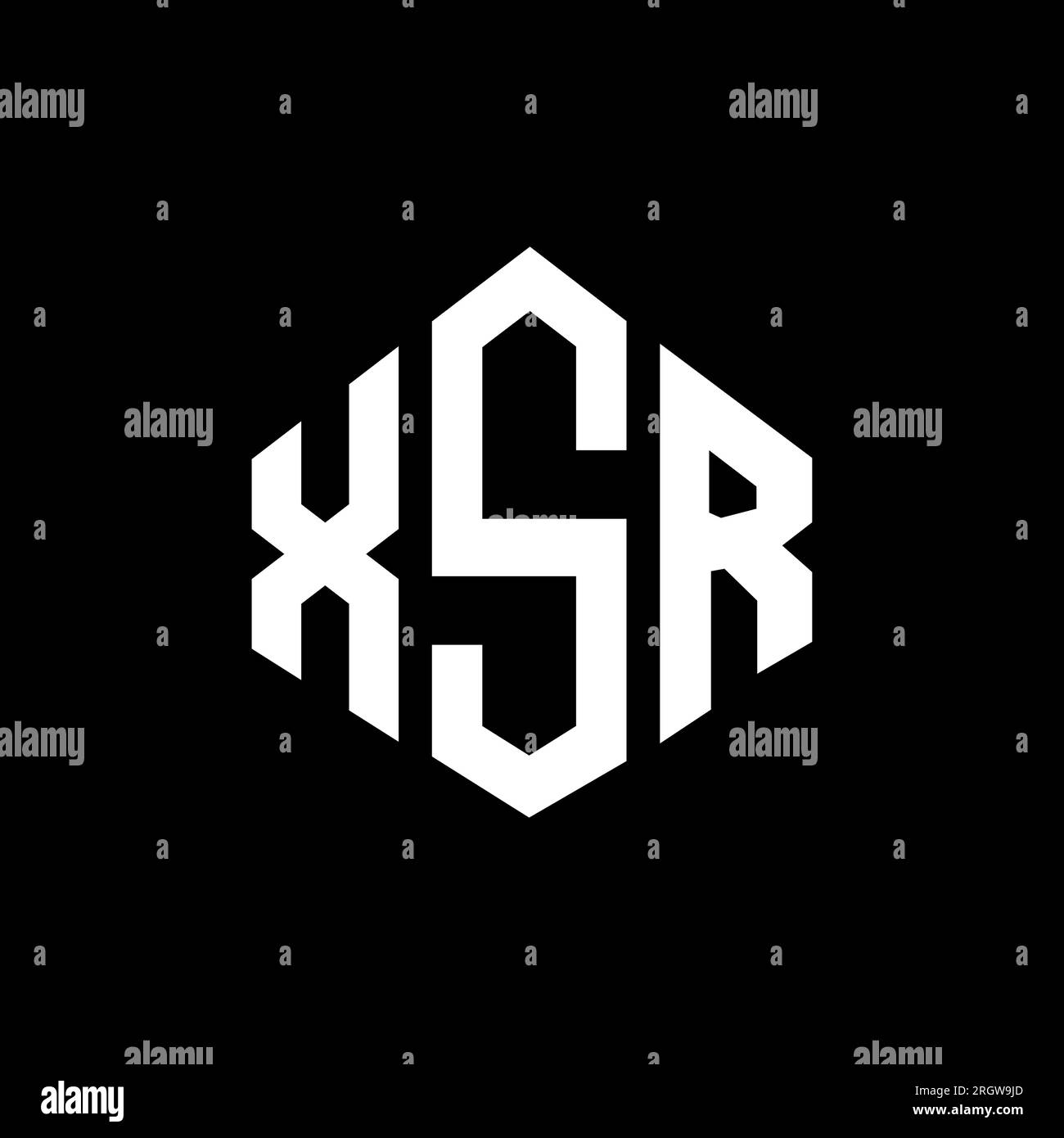 XSR letter logo design with polygon shape. XSR polygon and cube shape ...
