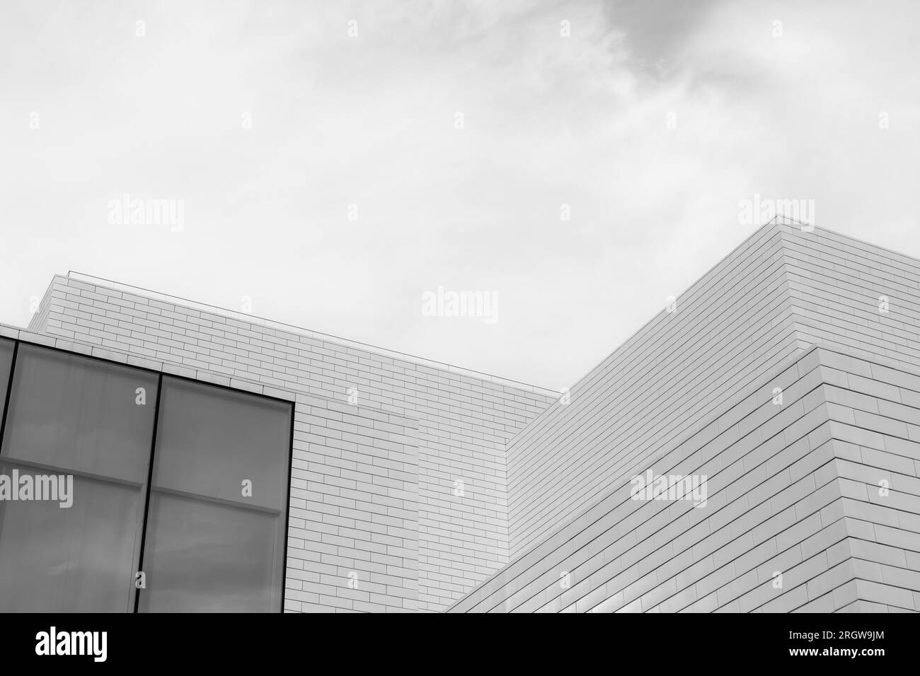Black and white tone, Abstract architectural detail of modern white ...