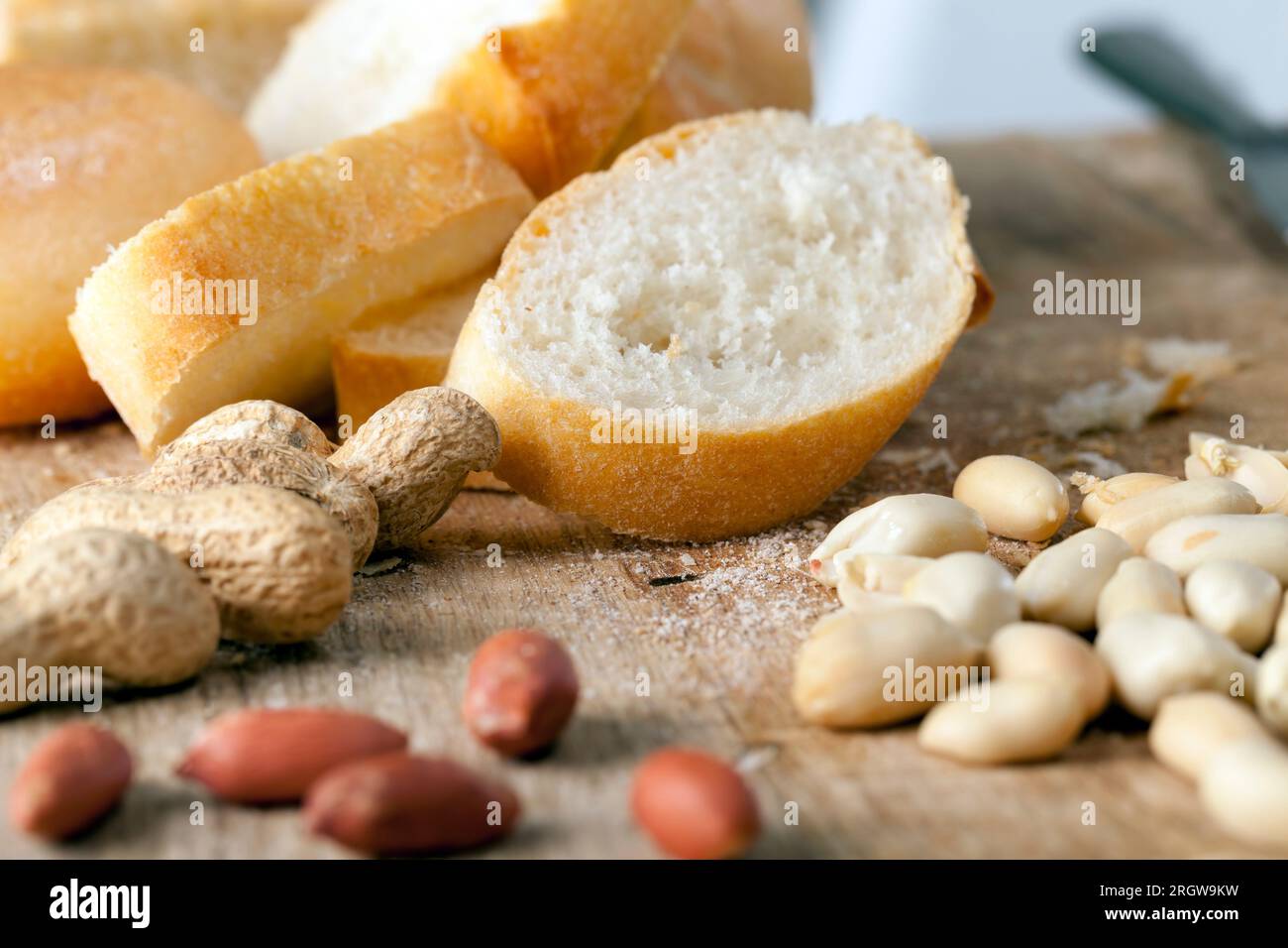 peanuts are used in the paste, peanut butter used to make bread ...