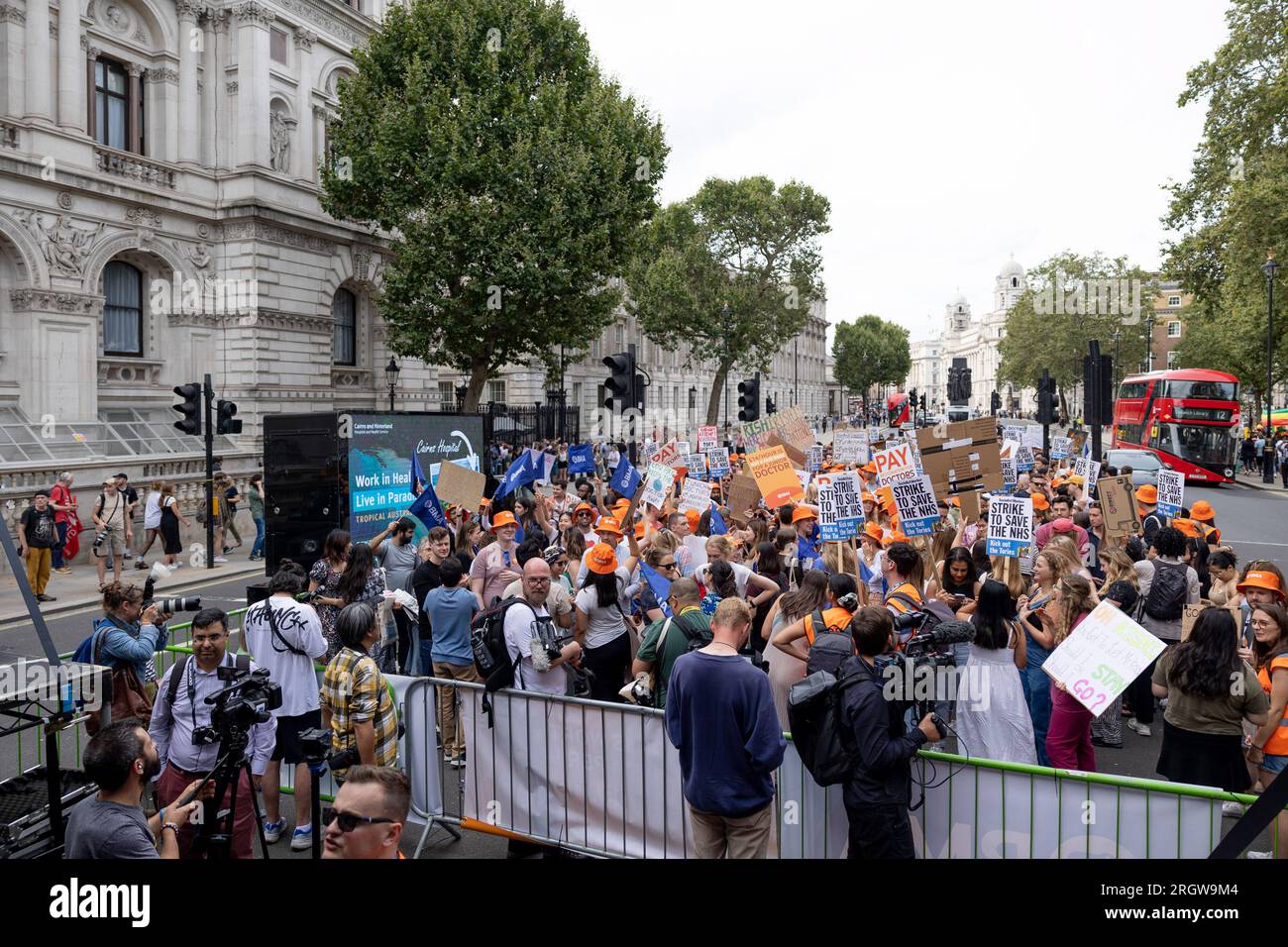 London, UK. 11th Aug, 2023. Overview of the junior doctor's strike ...