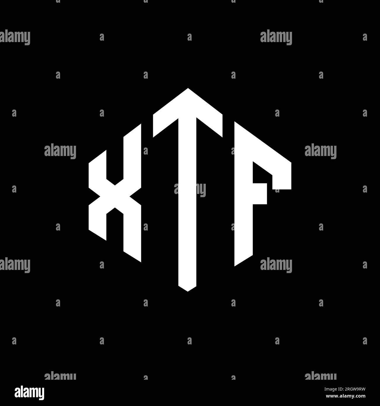 XTF letter logo design with polygon shape. XTF polygon and cube shape ...