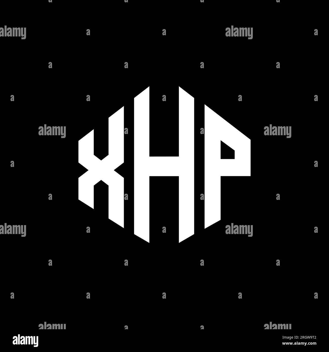 XHP letter logo design with polygon shape. XHP polygon and cube shape ...