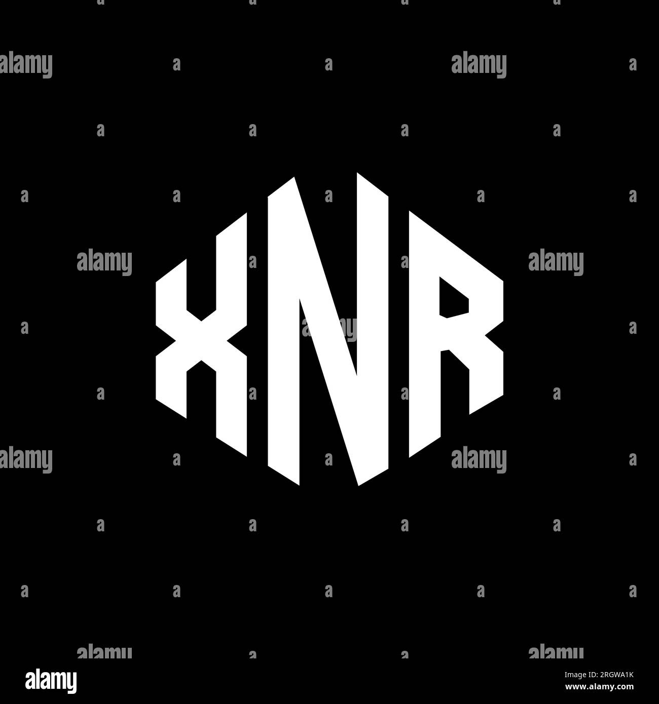 XNR letter logo design with polygon shape. XNR polygon and cube shape ...