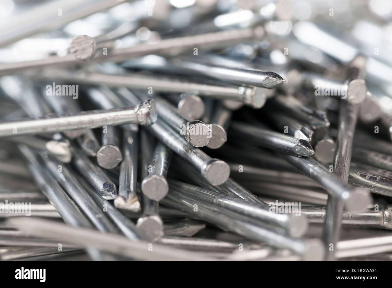zinc coated steel nails for improved quality and rust protection Stock ...