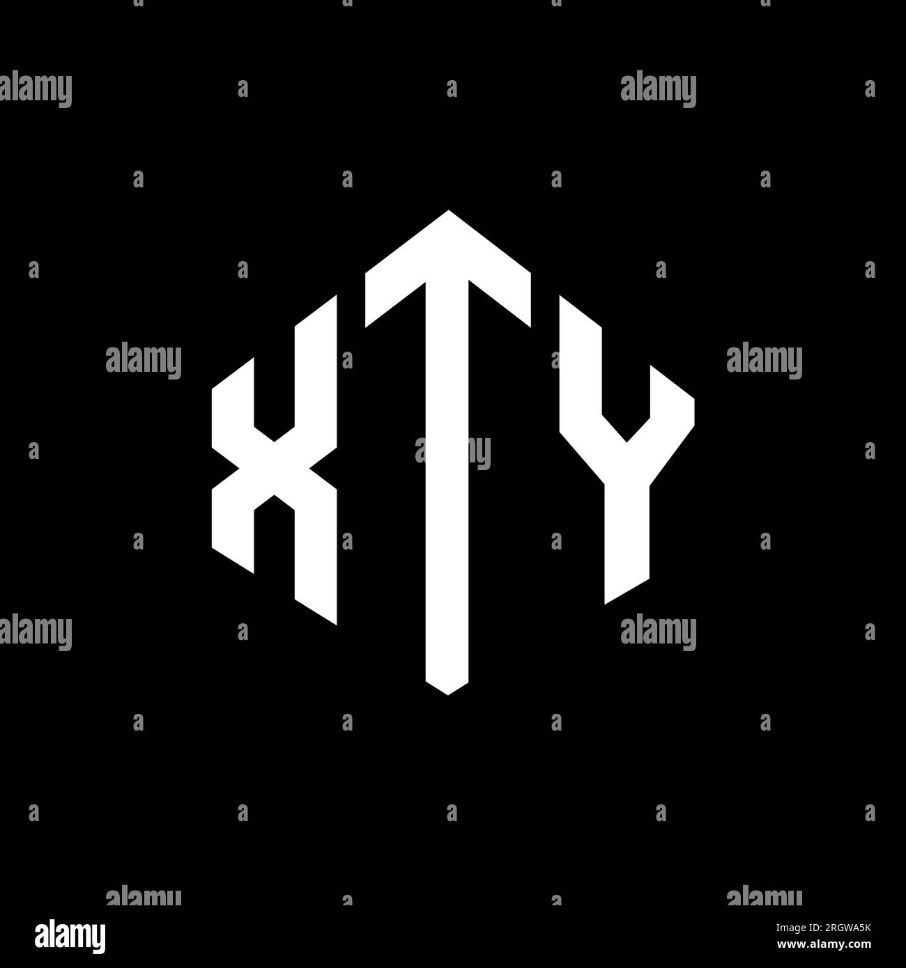 XTY letter logo design with polygon shape. XTY polygon and cube shape ...