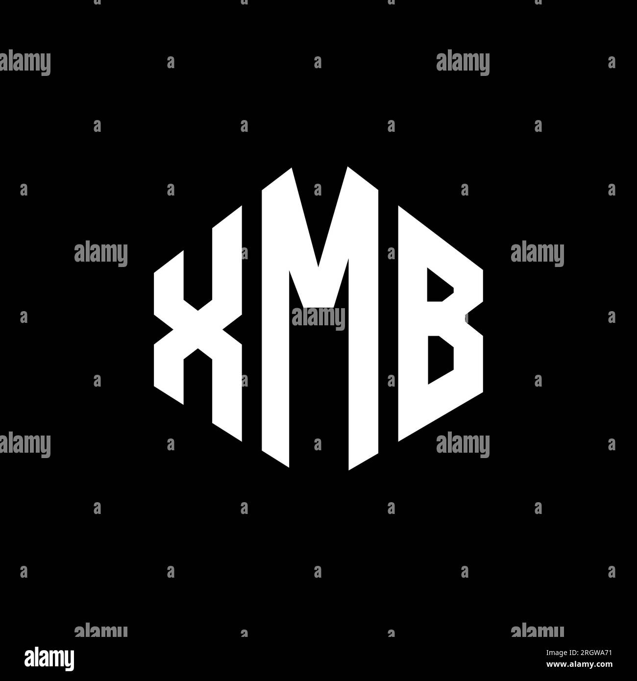 XMB letter logo design with polygon shape. XMB polygon and cube shape ...