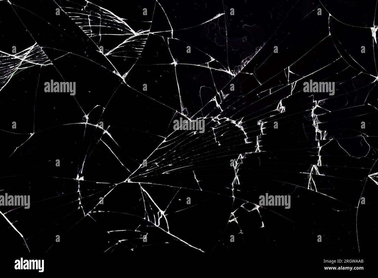 old broken glass with cracks and various stains and dirt Stock Photo ...