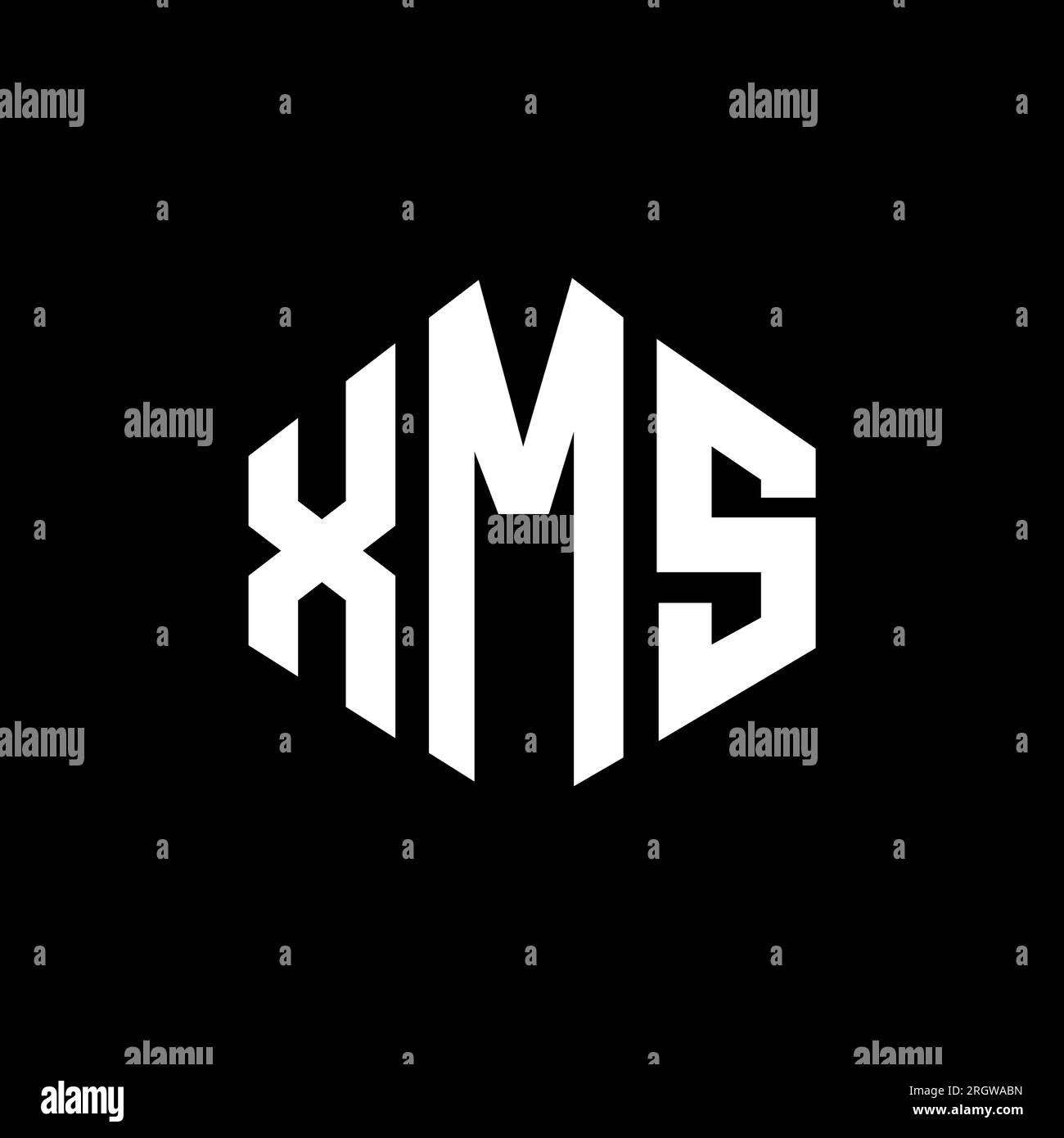 XMS letter logo design with polygon shape. XMS polygon and cube shape ...