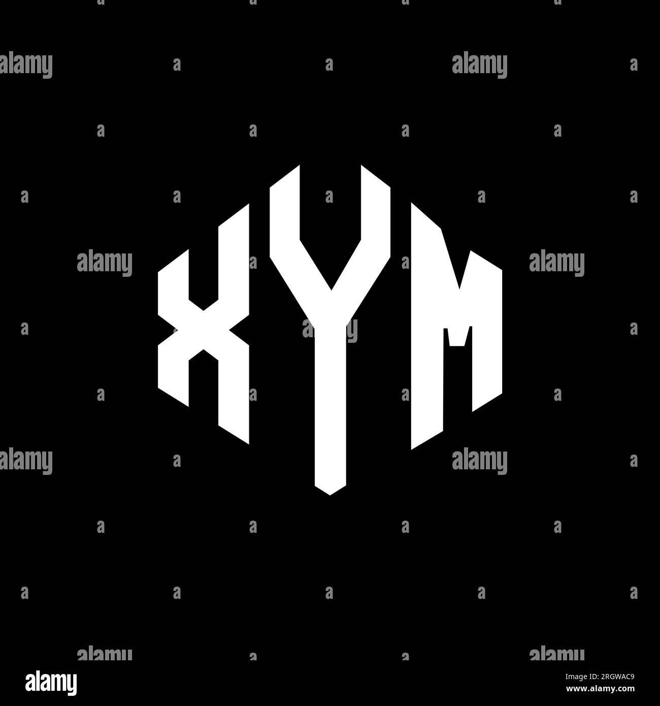 XYM letter logo design with polygon shape. XYM polygon and cube shape logo design. XYM hexagon ...