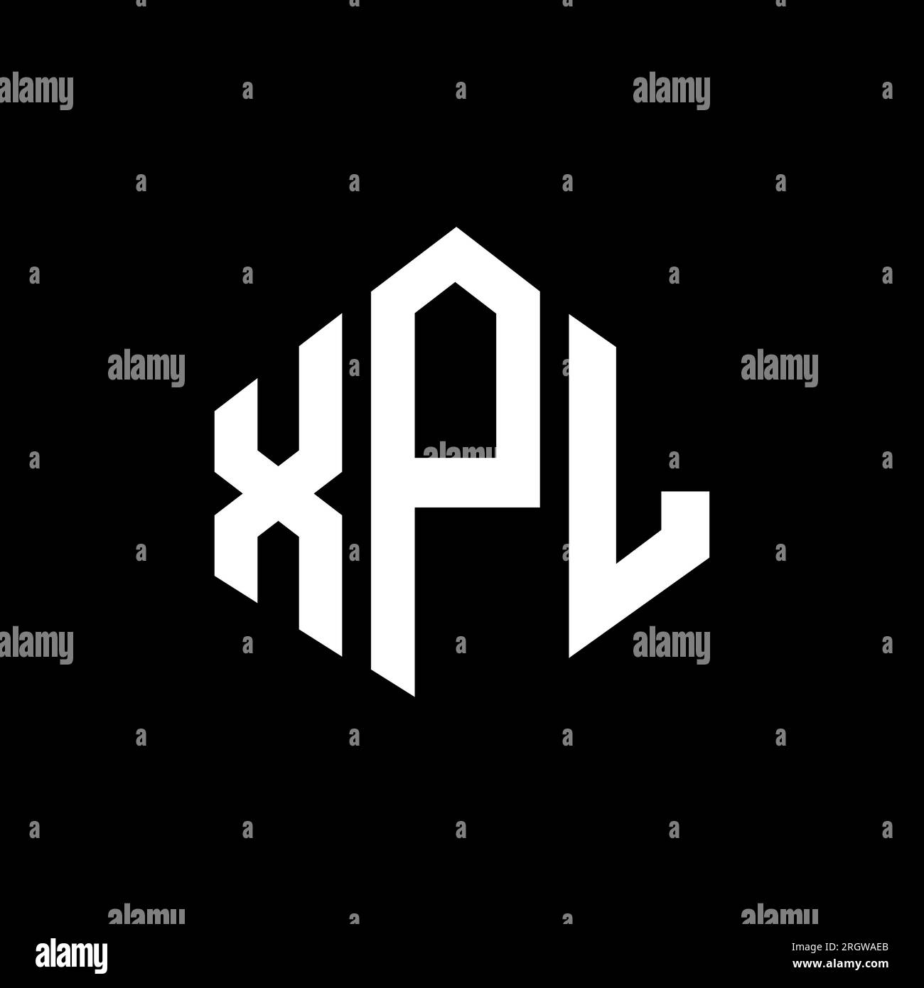 XPL letter logo design with polygon shape. XPL polygon and cube shape ...