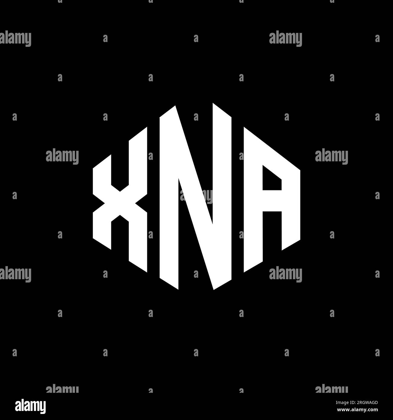 XNA letter logo design with polygon shape. XNA polygon and cube shape ...