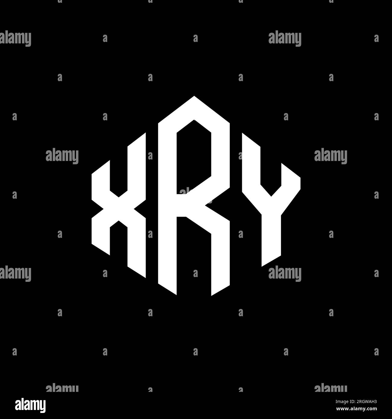 XRY letter logo design with polygon shape. XRY polygon and cube shape ...