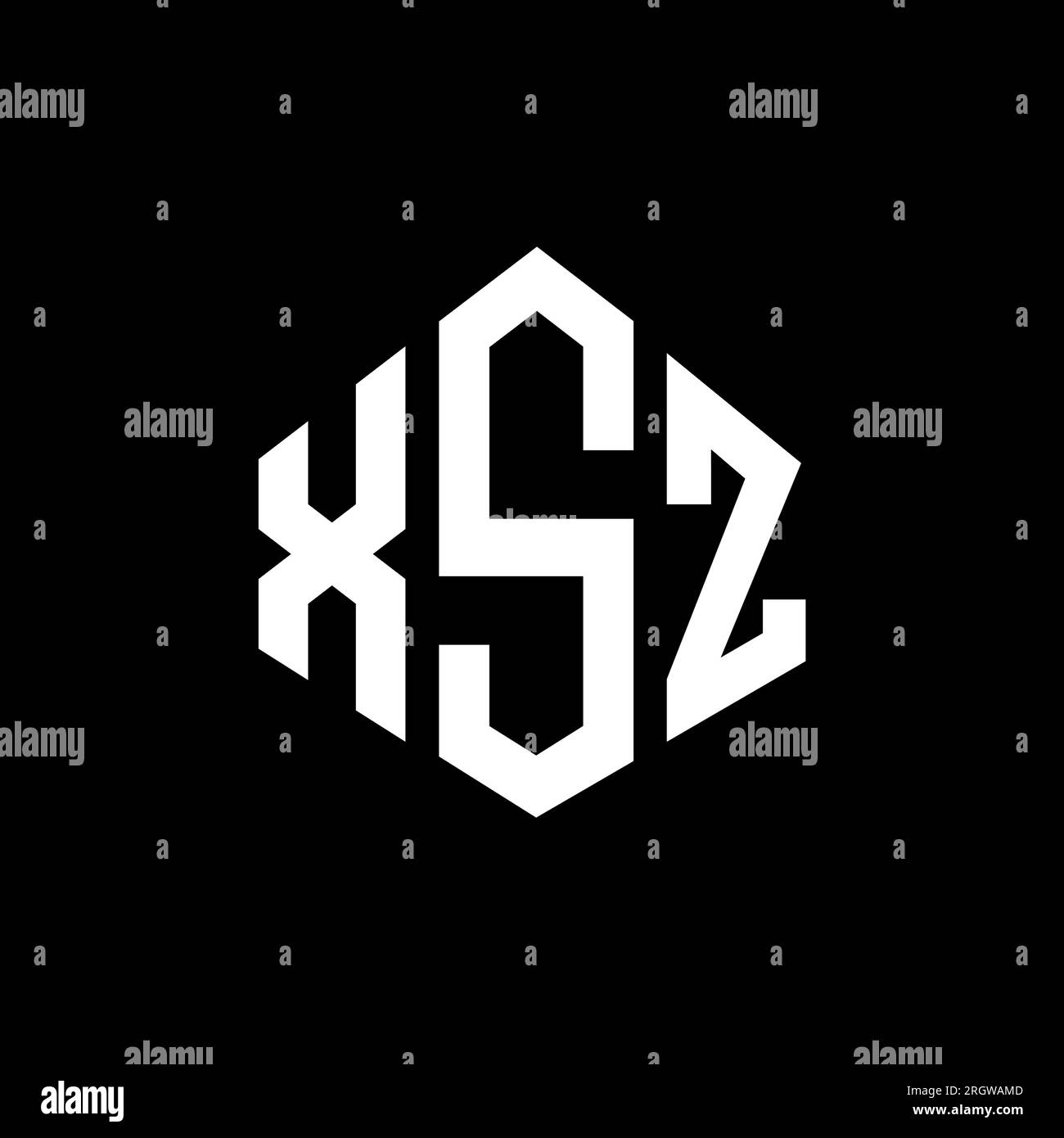 XSZ letter logo design with polygon shape. XSZ polygon and cube shape ...