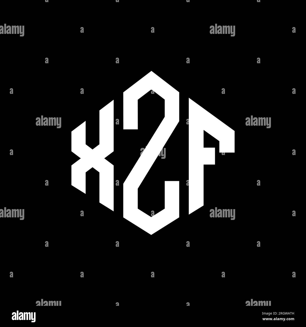 XZF letter logo design with polygon shape. XZF polygon and cube shape ...