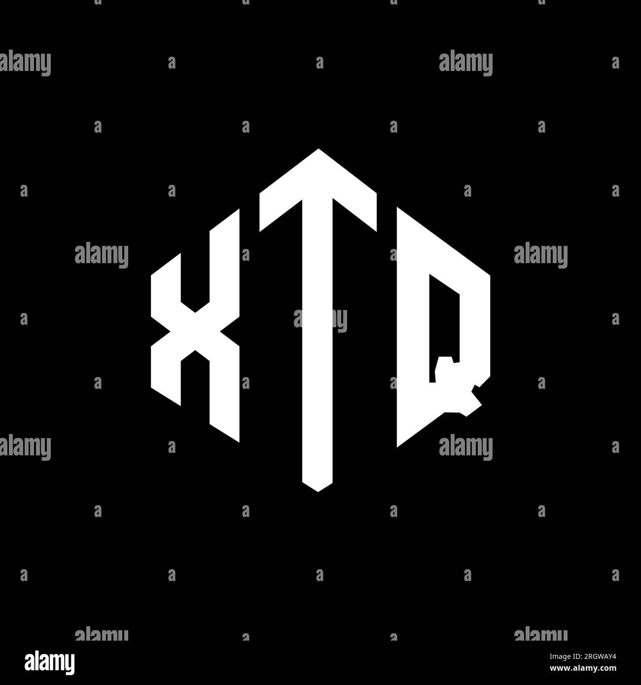 XTQ letter logo design with polygon shape. XTQ polygon and cube shape ...