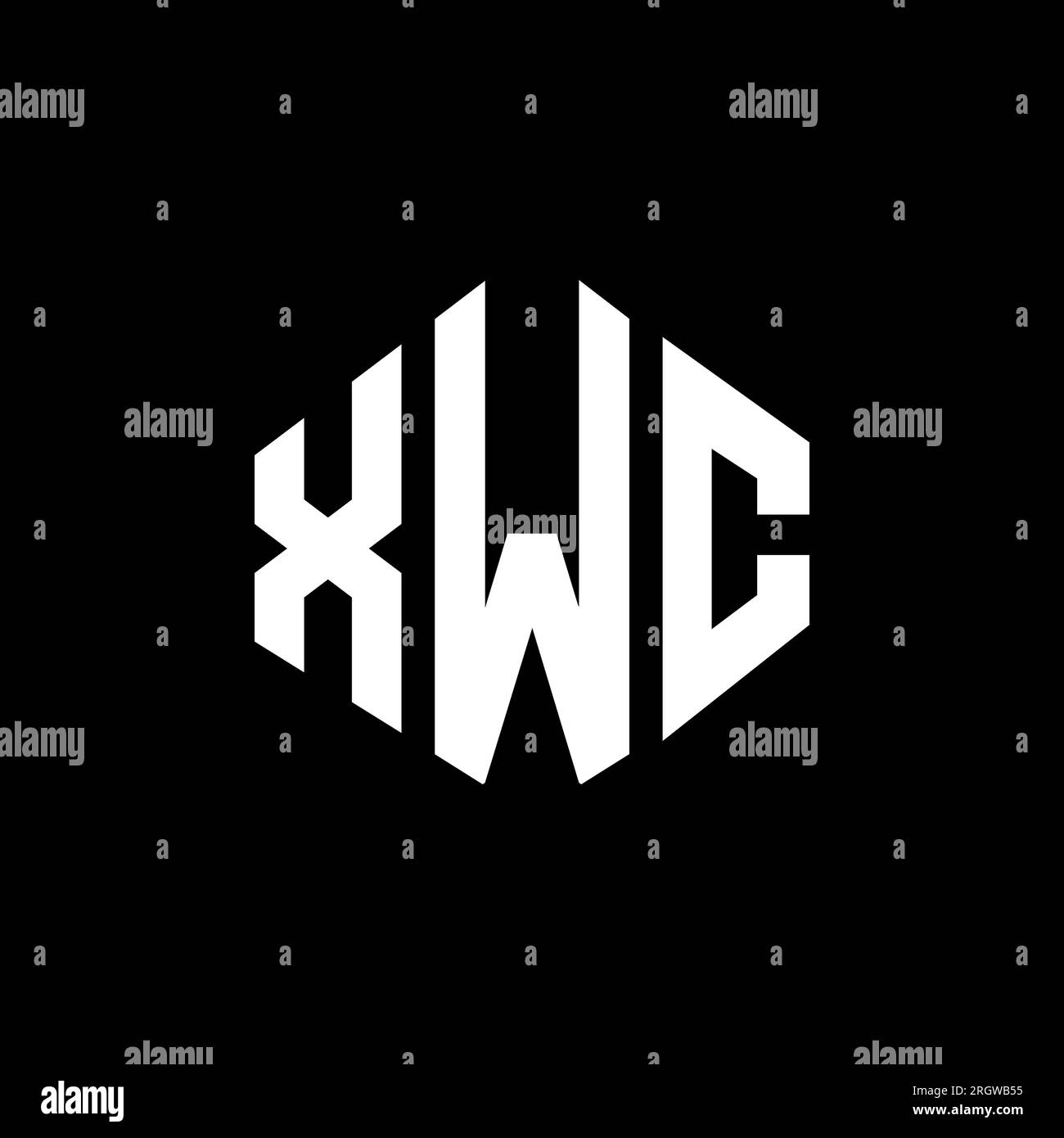 XWC letter logo design with polygon shape. XWC polygon and cube shape ...