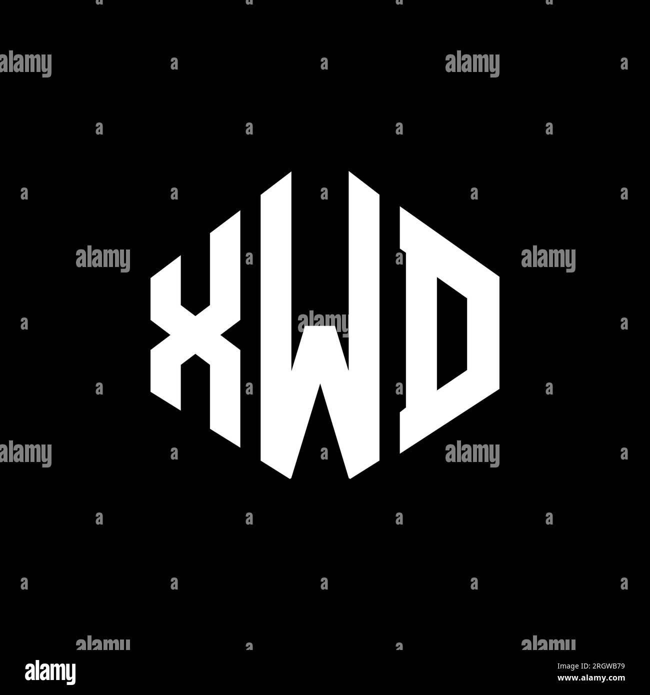 XWD letter logo design with polygon shape. XWD polygon and cube shape ...