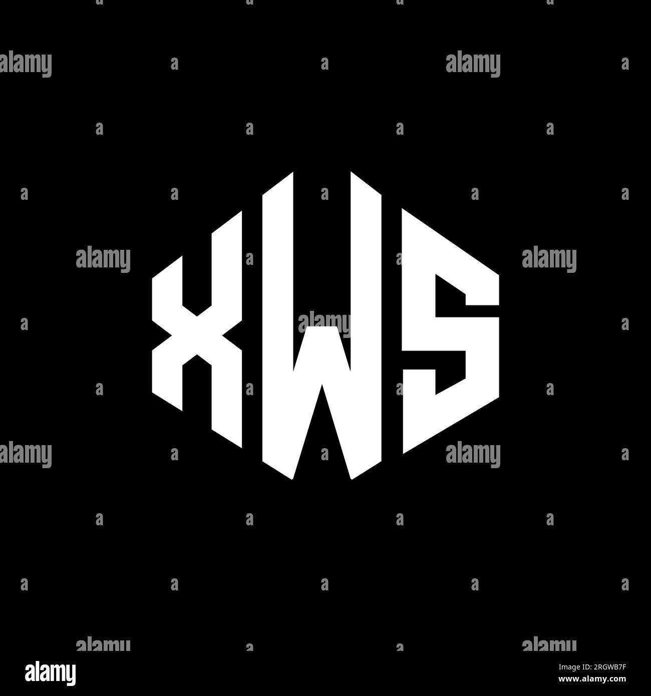XWS letter logo design with polygon shape. XWS polygon and cube shape ...
