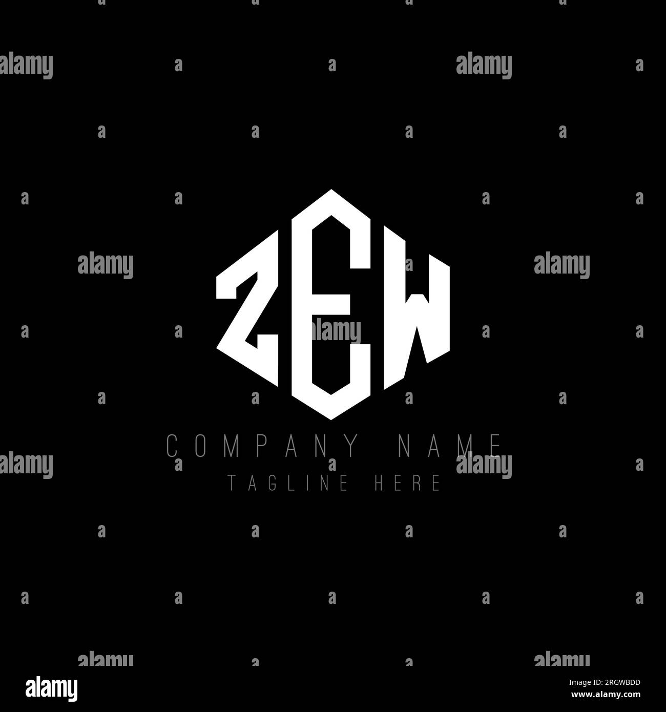 ZEW letter logo design with polygon shape. ZEW polygon and cube shape ...