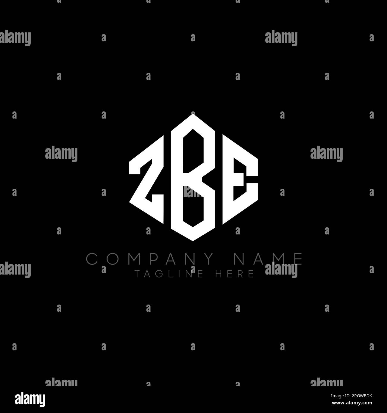 ZBE letter logo design with polygon shape. ZBE polygon logo monogram ...