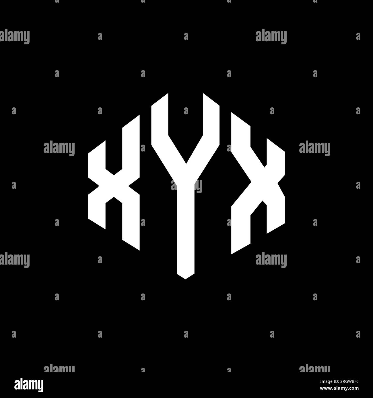 XYX letter logo design with polygon shape. XYX polygon and cube shape ...