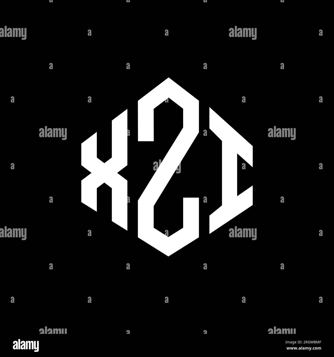 XZI letter logo design with polygon shape. XZI polygon and cube shape ...