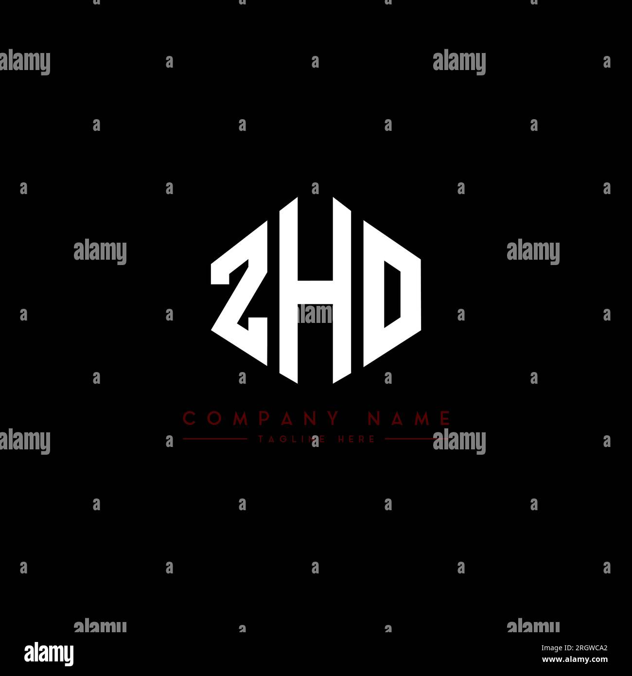 ZHO letter logo design with polygon shape. ZHO polygon and cube shape ...